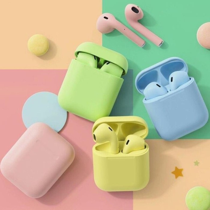Jual INPODS 12 MACARON HEADSET BLUETOOTH I12 TWS WARNA MACARON WIRELESS ...