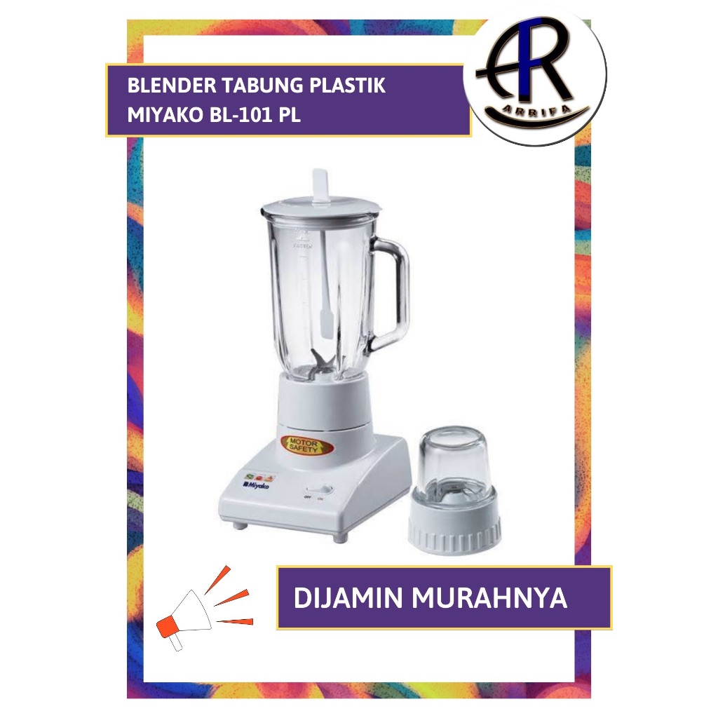 Jual Original Miyako BL-101 PL Blender Plastik 2 in 1 ukuran 1 liter ...