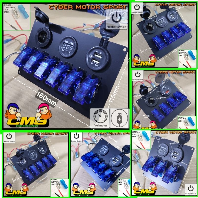 Jual Saklar mobil universal.12v paket Saklar lampu . foglamp.2/3/4/5/6 ...