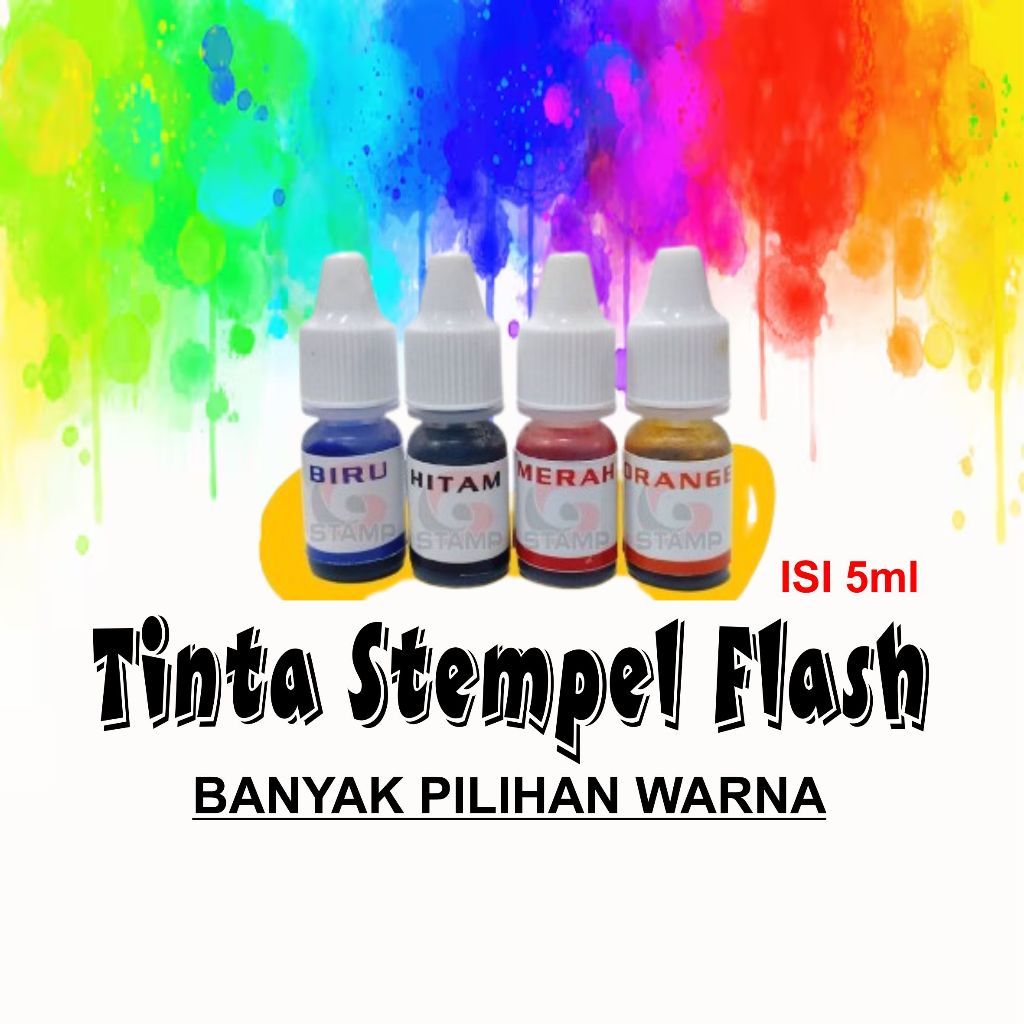 Jual Tinta Stempel Flash isi ml TERMURAH | Shopee Indonesia