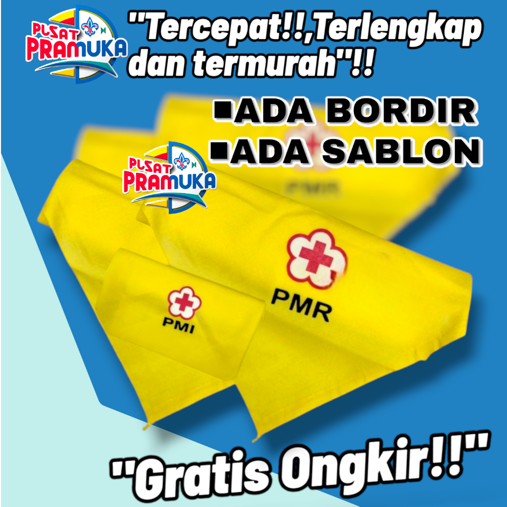 Jual Scraft slayer syal leher PMI PMR wira kuning bahan katun bordir ...