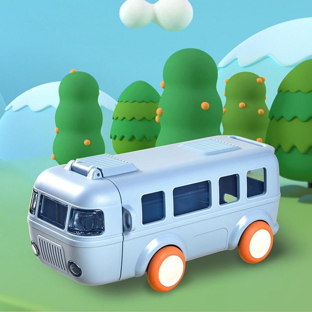 Jual Botol Minum Anak Unik Model Bus Roda Putar Berjalan Tali Panjang ...