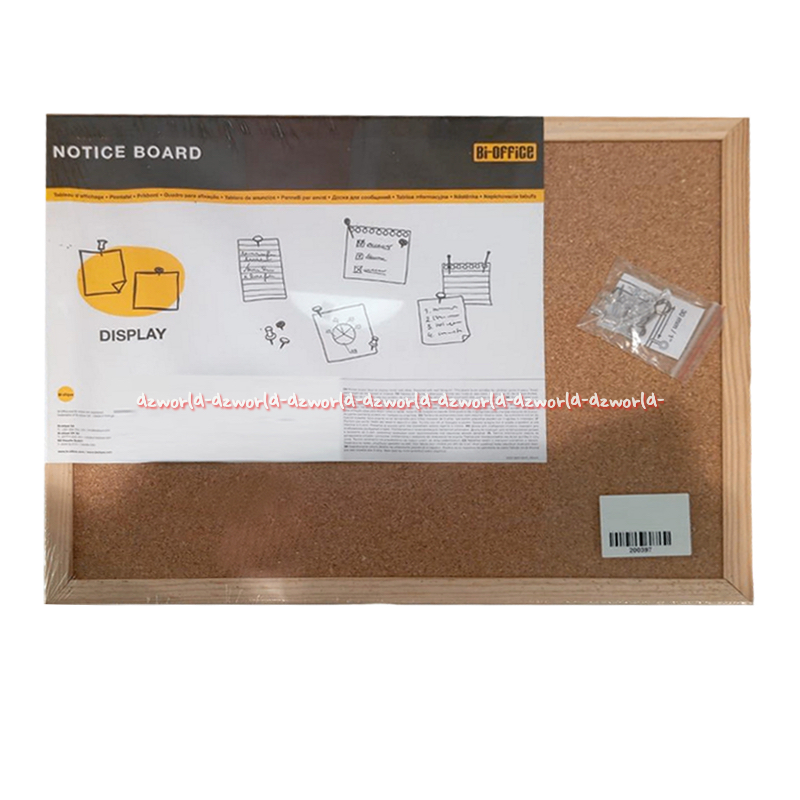 Jual Cork Notice Board 40X30cm Papan Fibre Mading Kayu Gabus Madding ...