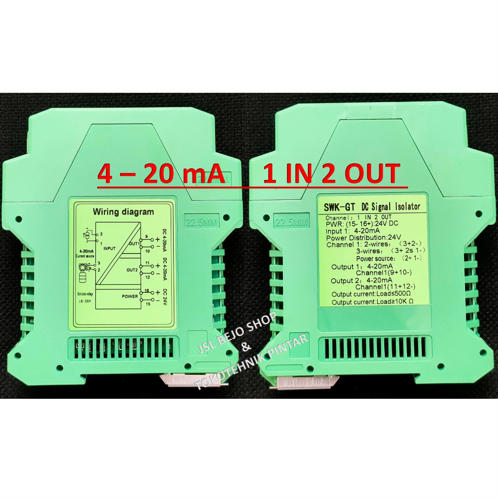 Jual DC Signal isolator multi analog sensor Transmitter splitter current 4-20mA & voltage 0-10V ...