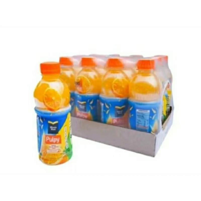 Jual Minute Maid Pulpy Orange Botol 1 Pak Isi 12 Botol @300 ML | Shopee ...