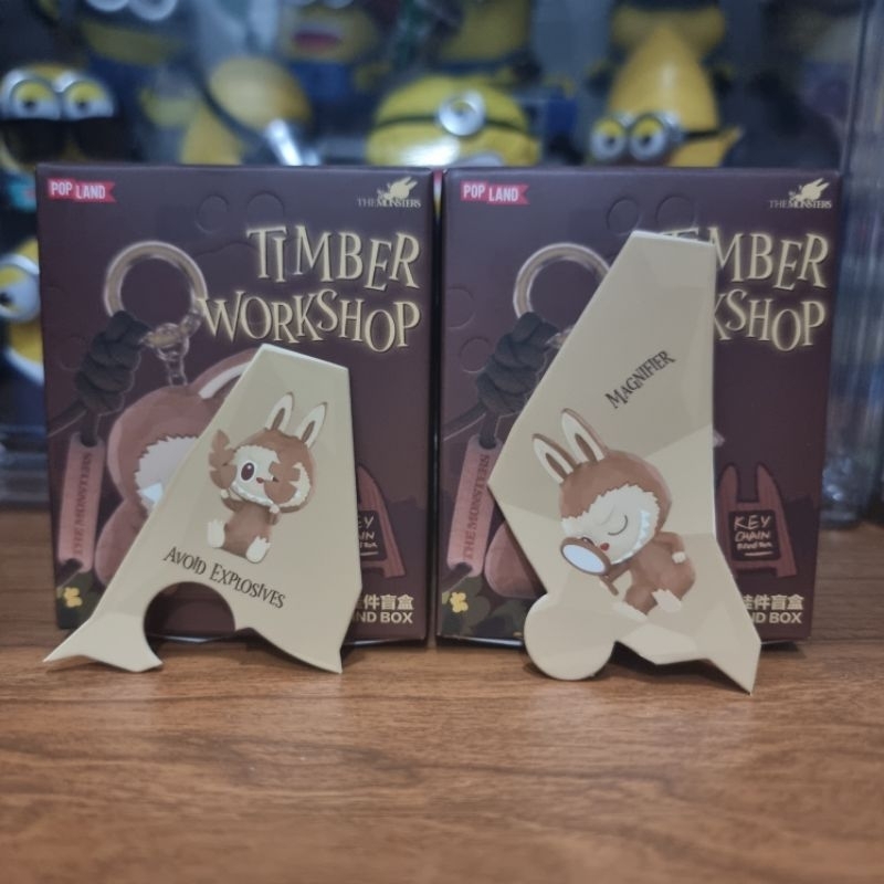 Jual POP LAND Pop Mart The Monsters Labubu Timber Workshop Keychain ...