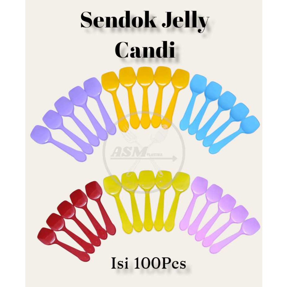Jual Sendok Jelly / Es krim Merek Candi 1 Pack isi 100 Pcs | Sendok ...