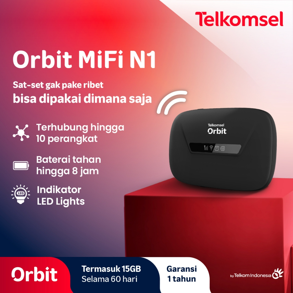 Jual Telkomsel Orbit Mifi N1 Portable Modem Wifi 4G High Speed Bonus ...