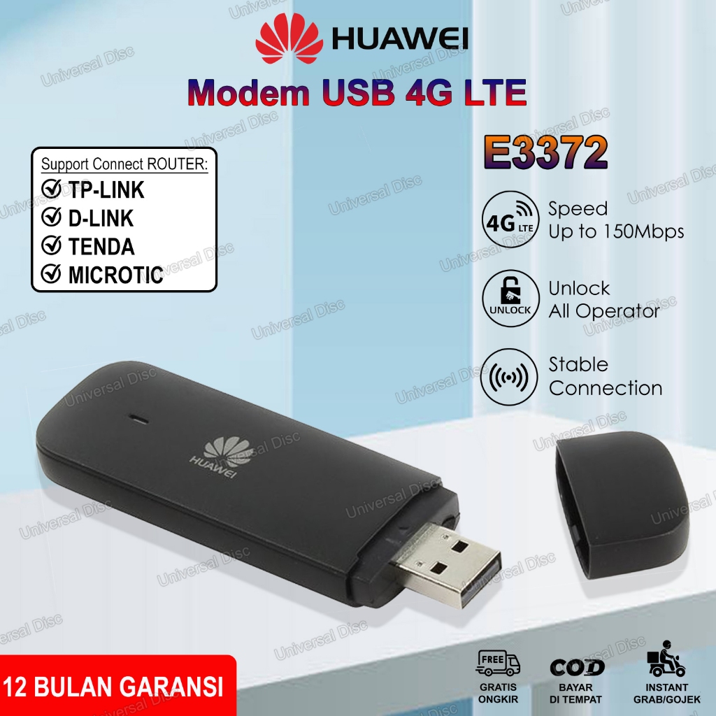 Jual Modem USB Huawei E3372 4G LTE Cat 4 (Support All Operator GSM) | Shopee Indonesia