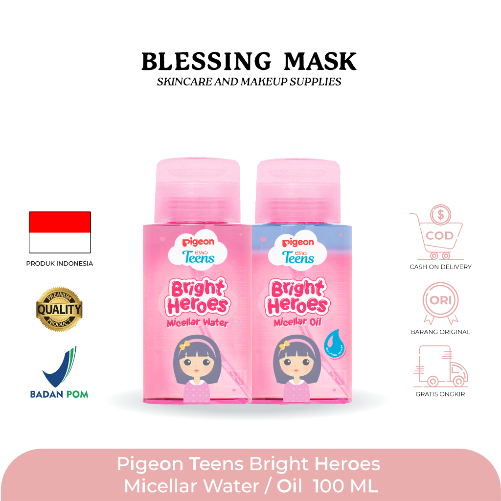 Jual PIGEON TEENS Bright Heroes Micellar Water | Micellar OiL - 100mL ...