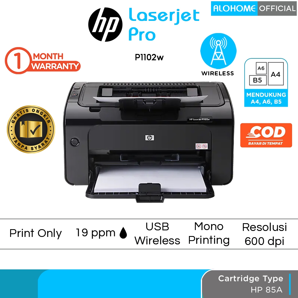 Jual HP Laserjet Pro P1102w Wireless Laser - Laser Printer | Shopee ...