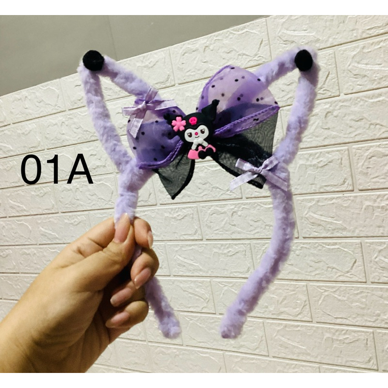 Jual bando telinga sanrio kuromi,bando bulu kuromi telinga imut ...