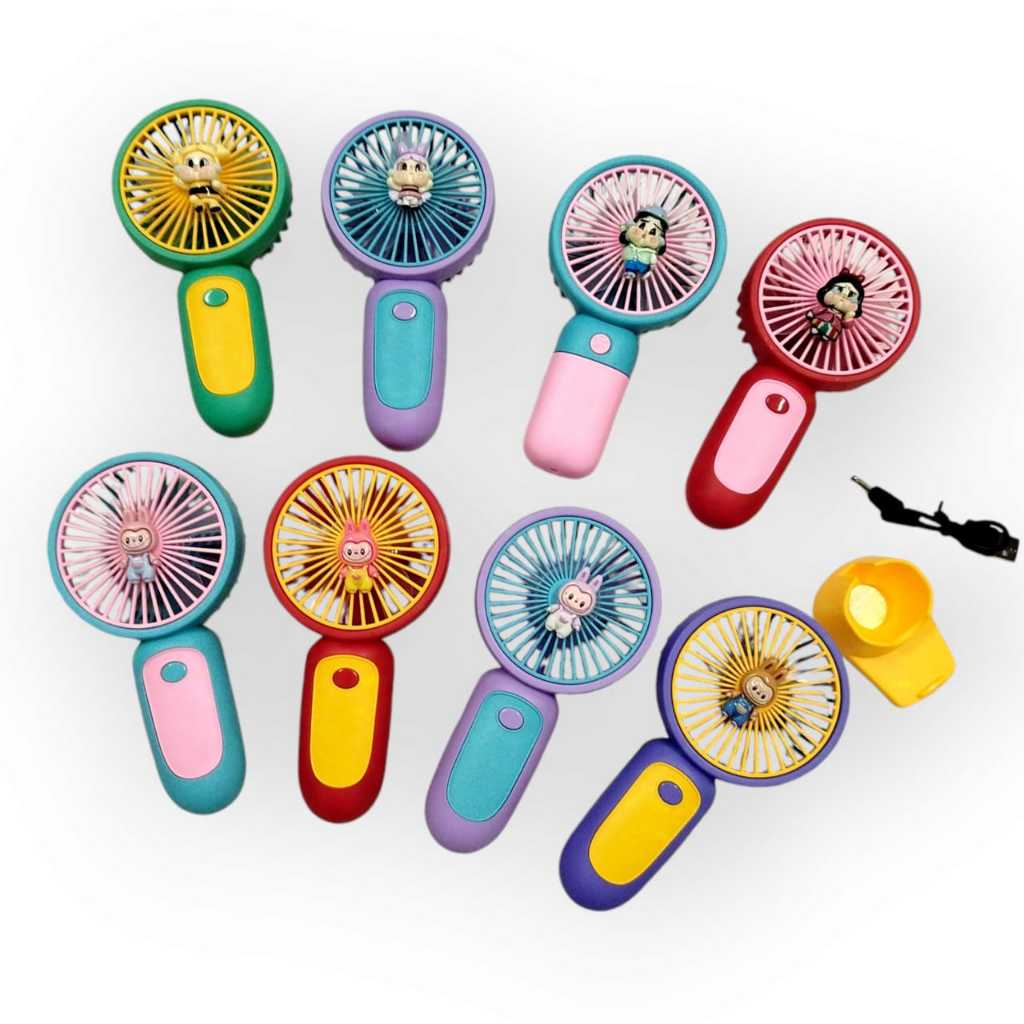 Jual HWLB Kipas Portavble Motif Labubu dan Cry Baby Kipas Genggam Mini ...
