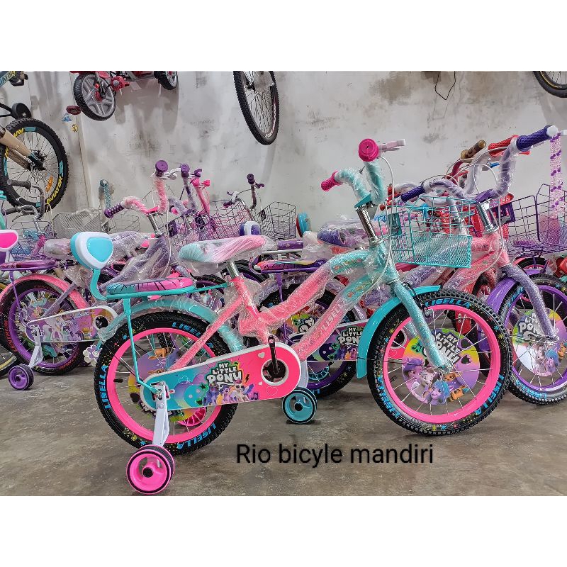 Jual Sepeda mini keranjang ring 16 inc mrek lisella (biru toska-pink ...