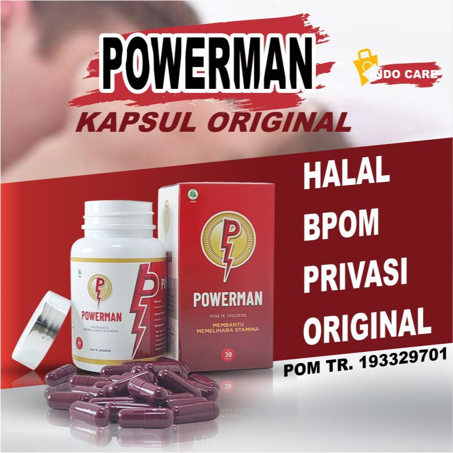 Jual Powerman Obat-obatan Kapsul Tradisional Kuat Herbal Membantu ...
