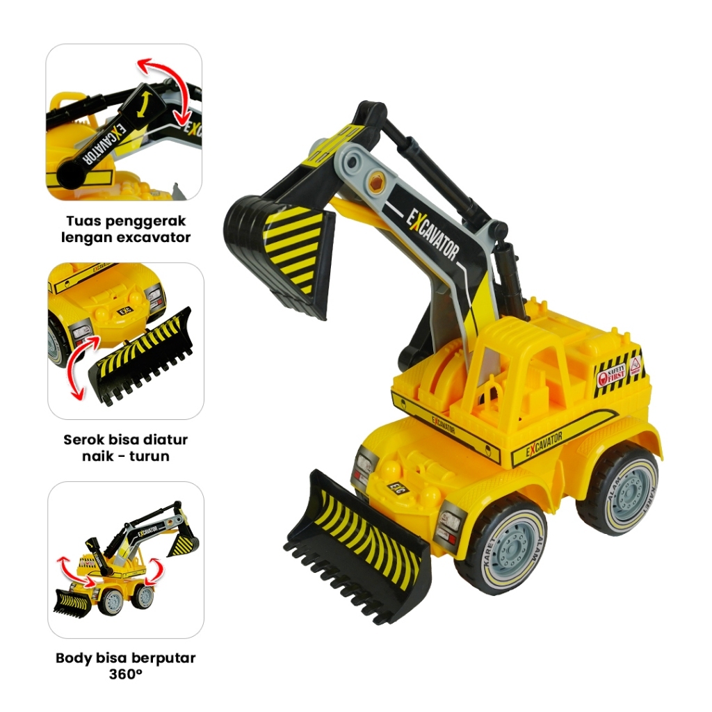 Jual MAINAN EXCA EXCAVATOR BEKO TRUK KONSTRUKSI KGP 8070 BESAR | Shopee ...