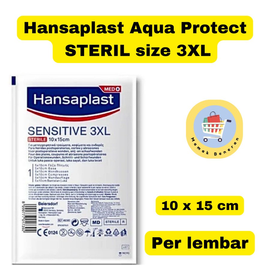 Jual Hansaplast Aqua Protect 3XL plester luka besar steril 10 x 15 cm ...