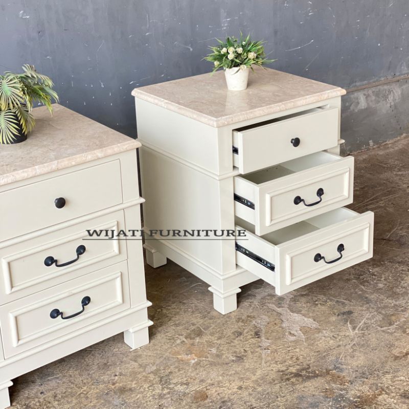 Jual meja pojok marmer nakas sidetable minimalis cat ducu | Shopee ...