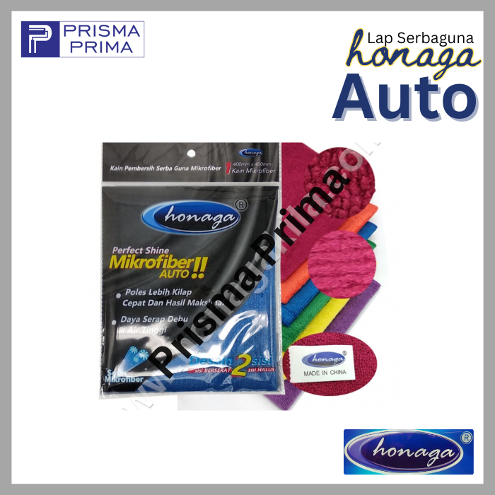 Jual Lap Kain Microfiber HONAGA AUTO Detailing Polish Poles Wax Mobil ...