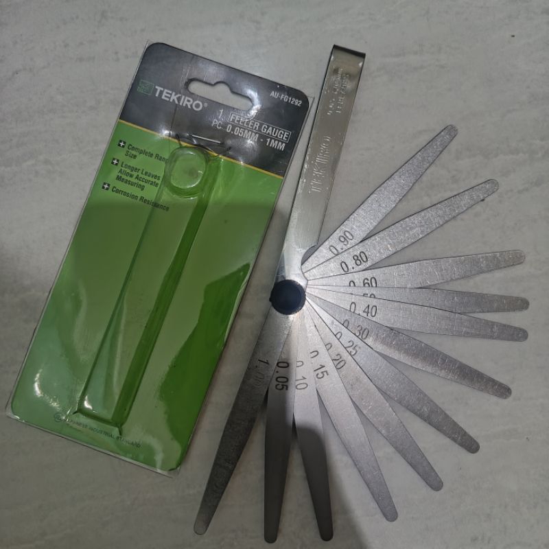 Jual Tekiro Feeler Gauge 13 Blades / Tekiro Feeler Gauge 0.05MM-1MM | Shopee Indonesia