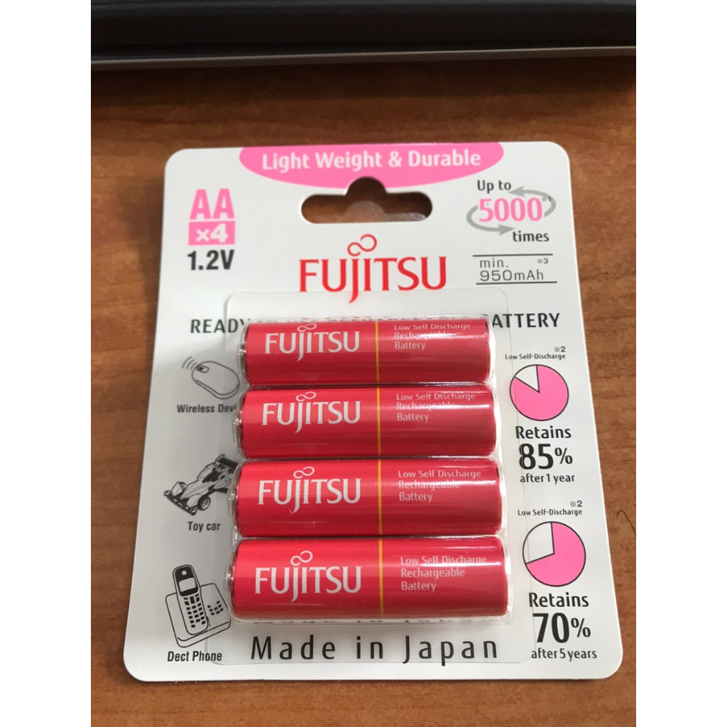Jual Fujitsu Battery Pink AA 950mah up to 1000 mAh 4Bp Rechargeable ...