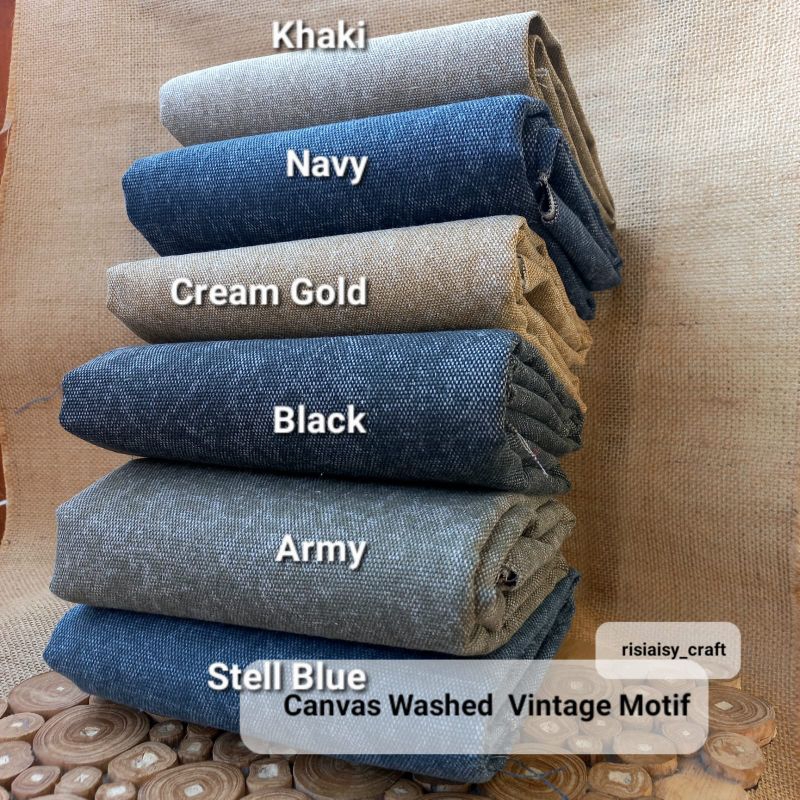 Jual Canvas Washed Vintage | Kanvas washed import | Shopee Indonesia