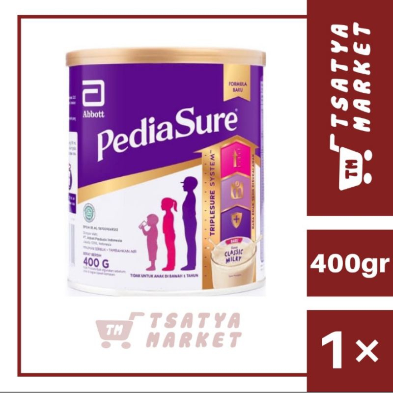 Jual PEDIASURE TRIPLESURE SUSU FORMULA PERTUMBUHAN ANAK KLASIK MILKY 400GR | Shopee Indonesia