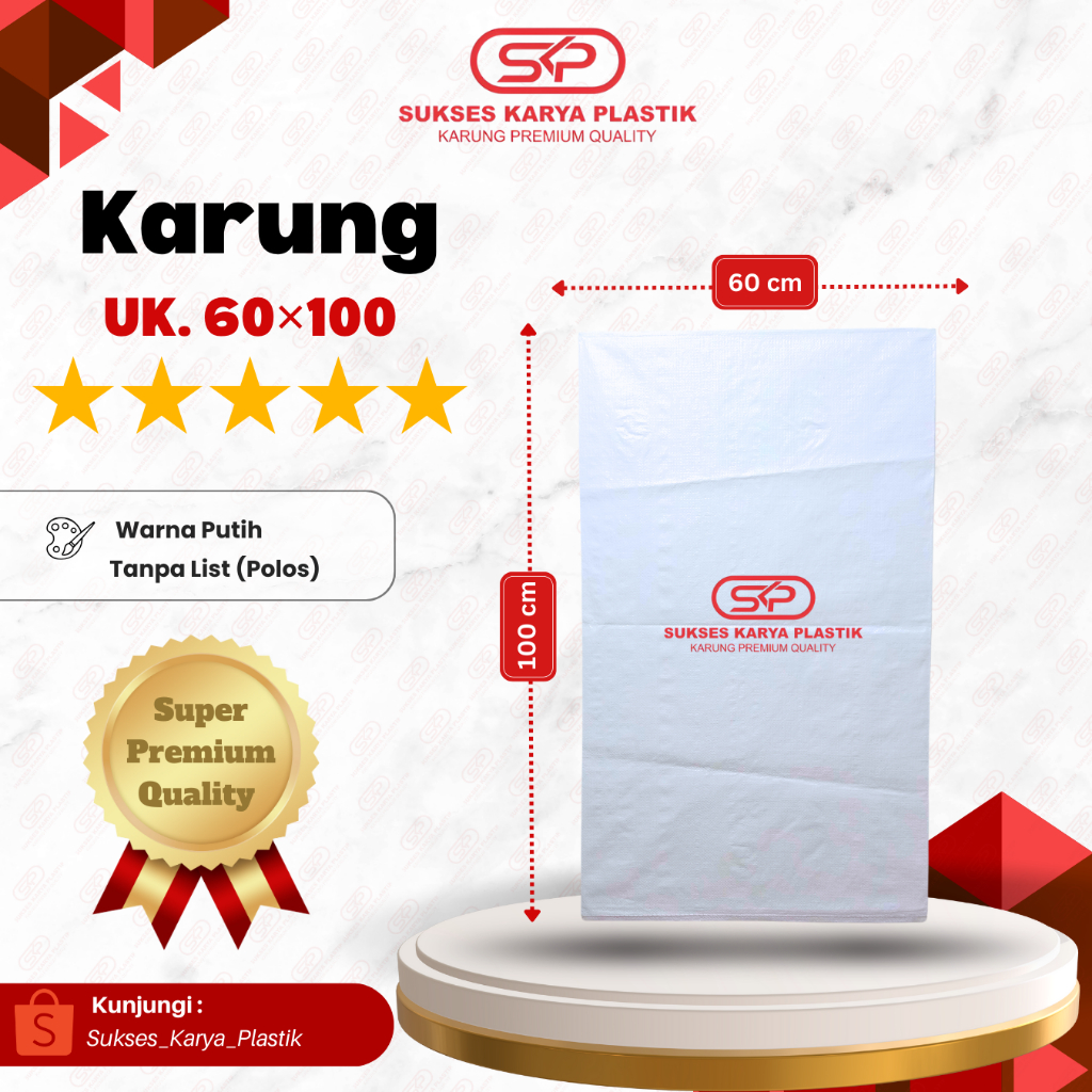 Jual Karung Plastik 60 x 100 cm Kualitas Super Premium, Karung Plastik 60x100 cm, Karung Polos ...