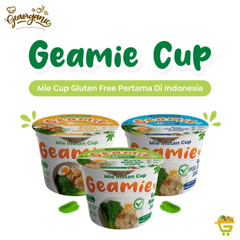 Jual Geamie Cup Ayam Bawang/Baso Sapi/Mie Goreng Gluten Free Non MSG 50 ...