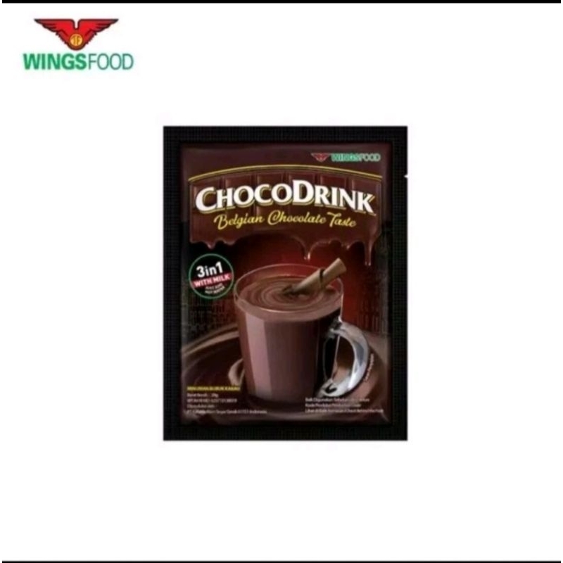 Jual WINGSFOOD Chocodrink Belgian Chocolate Taste Sachet 10 X 28gr ...