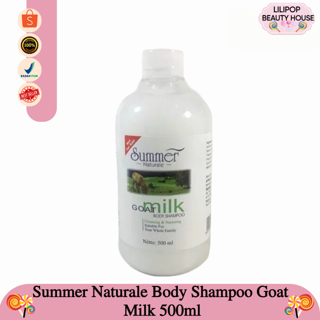 Jual Summer Naturale Body Shampoo Goat Milk 500ml | Shopee Indonesia