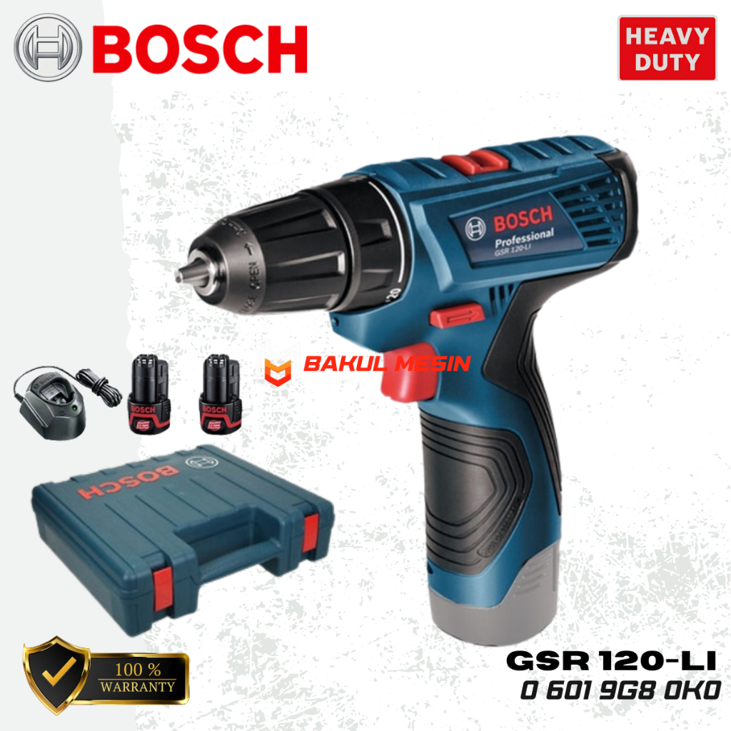 Jual Cordless Impact Drill Mesin Bor Obeng 12V BOSCH GSR120-Li GSR 120 ...