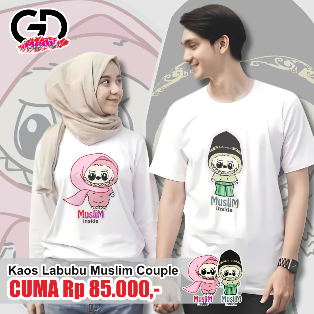 Jual Labubu Muslim Inside, Kaos Couple Labubu, Bahan Terbaik ...