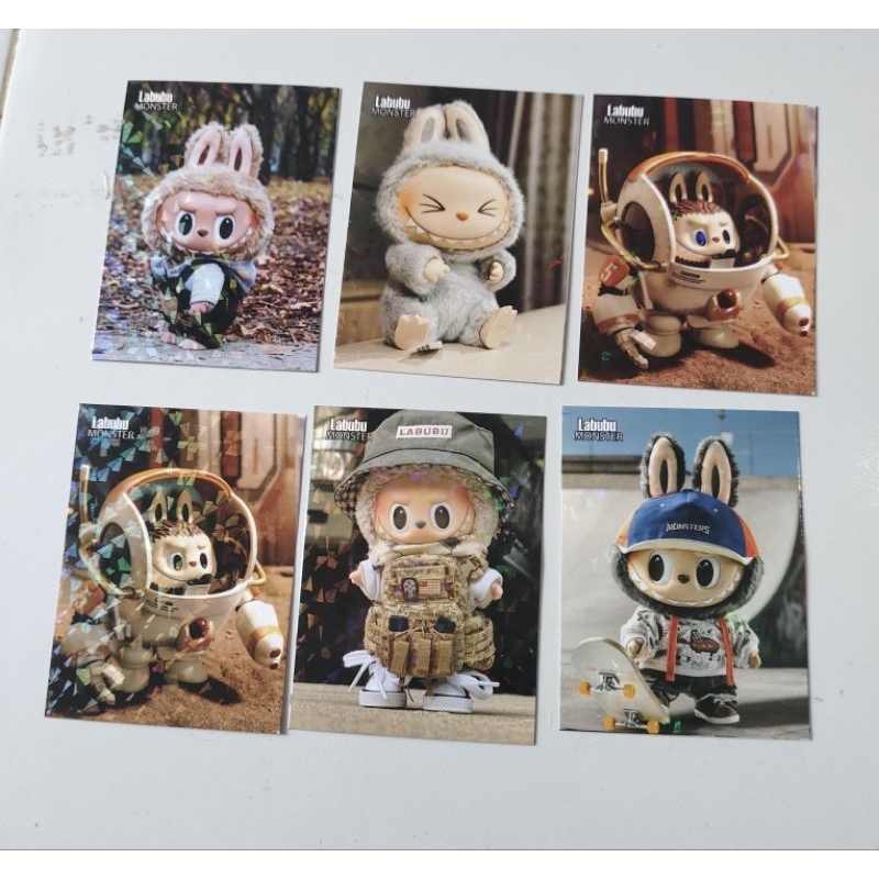 Jual 6 pcs kartu labubu hologram photo card labubu besar | Shopee Indonesia
