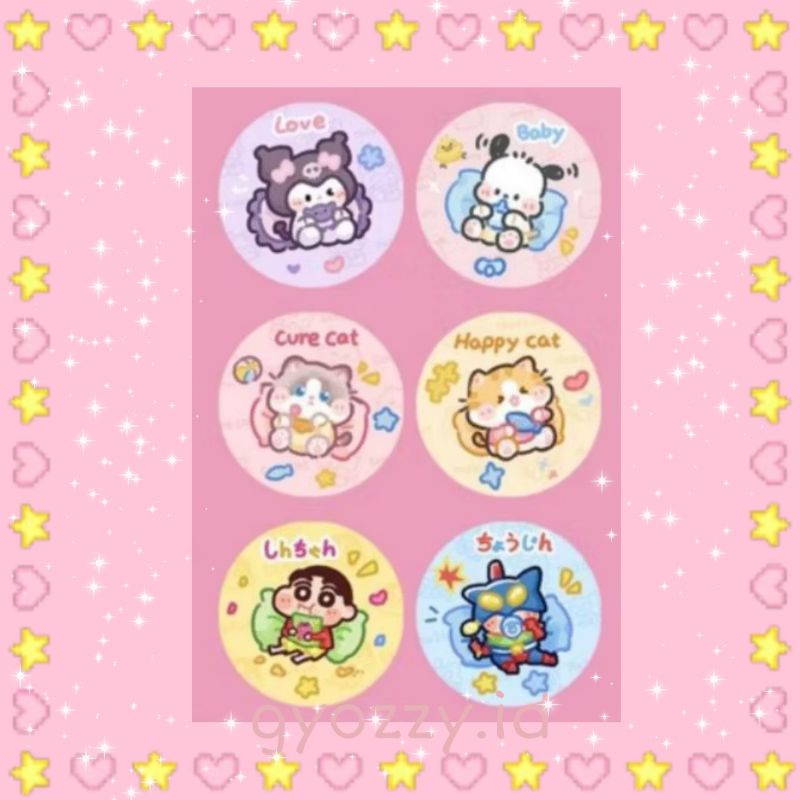 Jual 50pcs/ Sticker Cute Sanrio, Shin Chan, Kitty, Cat, Ultraman ...
