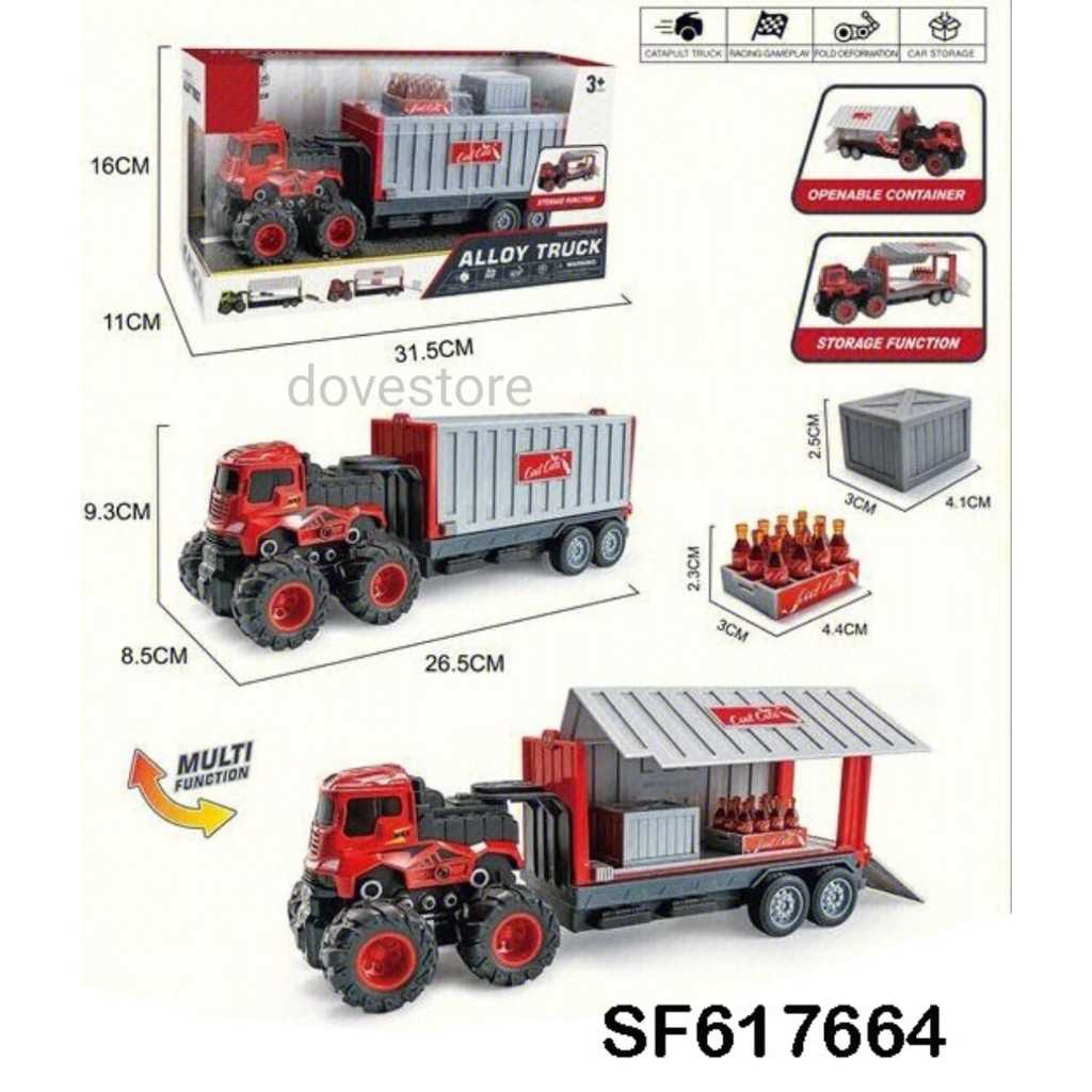 Jual Mainan Anak Diecast Mobil Truk Gandeng Box Sanitasi Derek Alloy ...