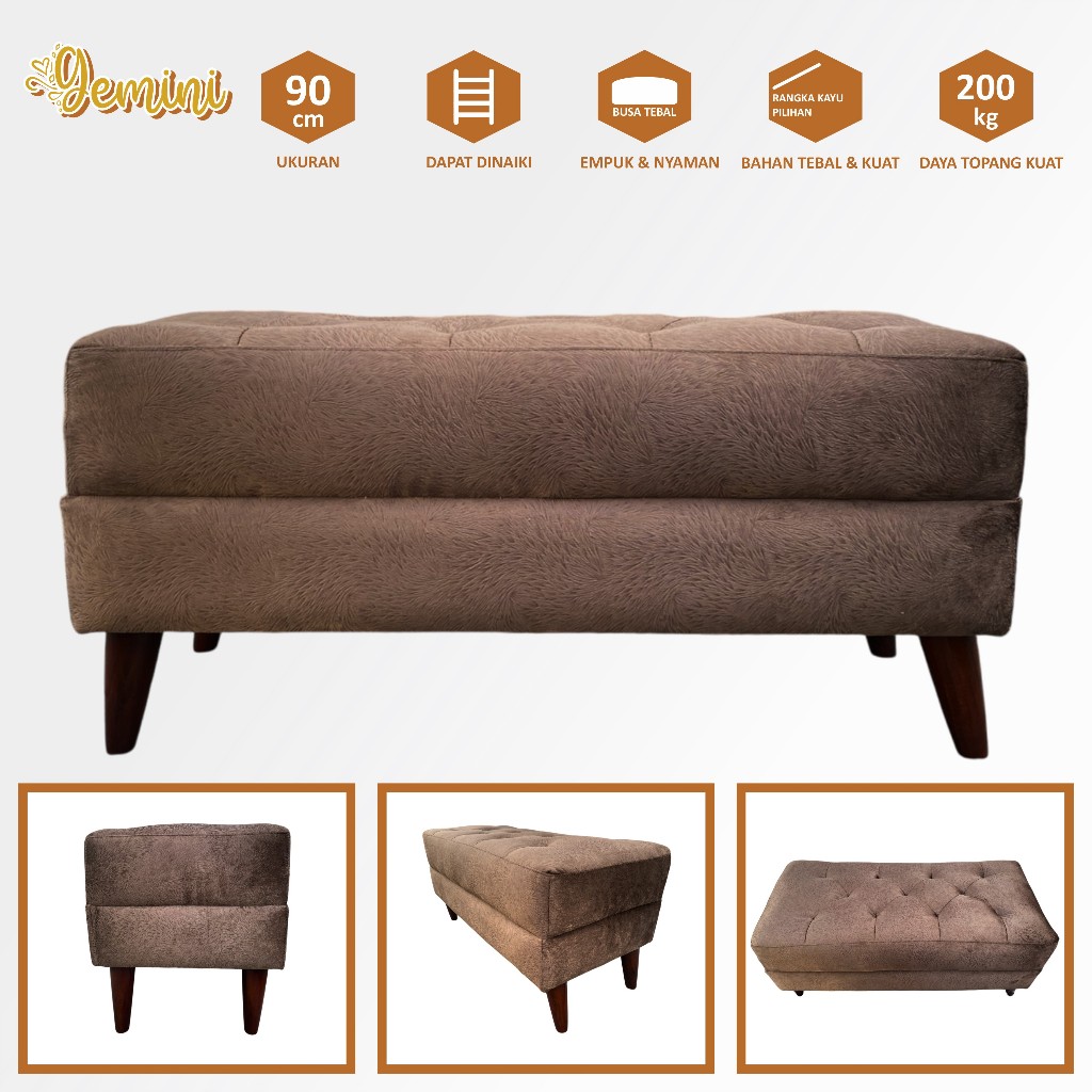 Jual Gemini Sofa Minimalis / Sofa Puff Bench / Stool Sofa / Stool ...