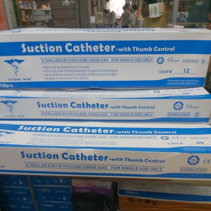 Jual selang suction cateter cosmomed fr 6/8/10/12/14/16-box | Shopee ...