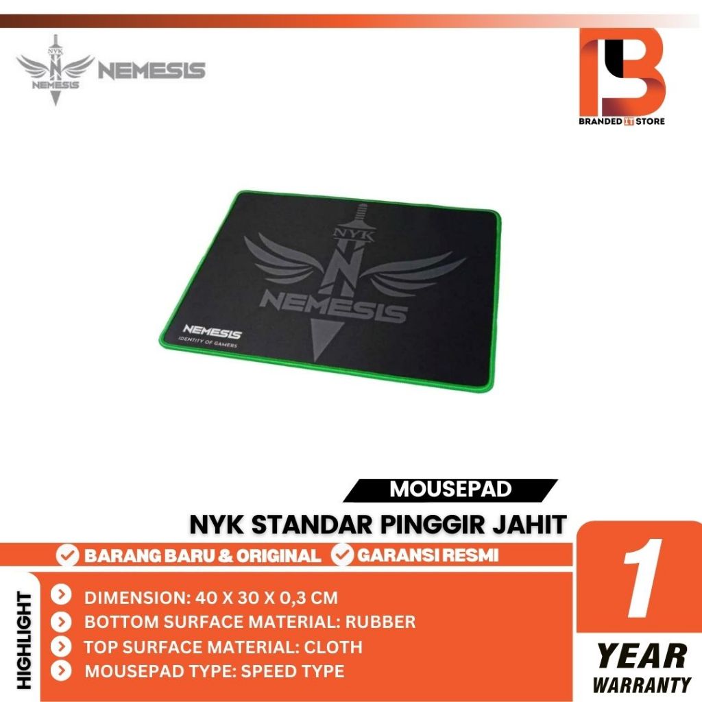 Jual MOUSEPAD GAMING NYK STANDAR PINGGIR JAHIT 40x30cm | Shopee Indonesia
