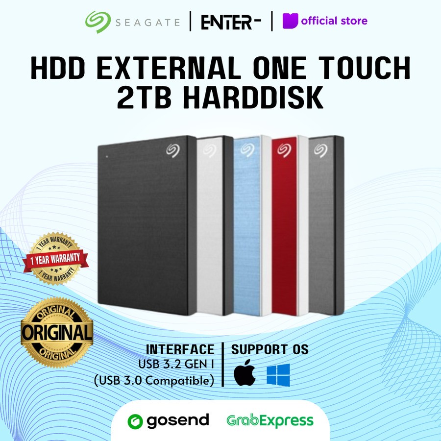 Jual Seagate One Touch HDD - Hardisk Eksternal 1TB 2TB 4TB 5TB | Shopee ...