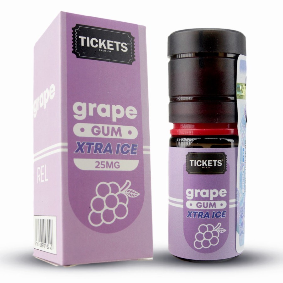 Jual Liquid EJM Tickets Xtra Ice Grape Gum Xtra Ice Salt Nic 25MG 30ML ...