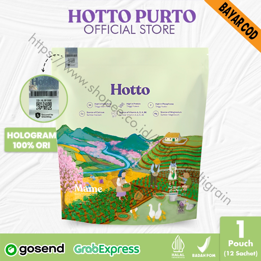 Jual HOTTO PURTO MULTIGRAIN 1 POUCH 16 SACHET HOTO OTTO PORTO ...