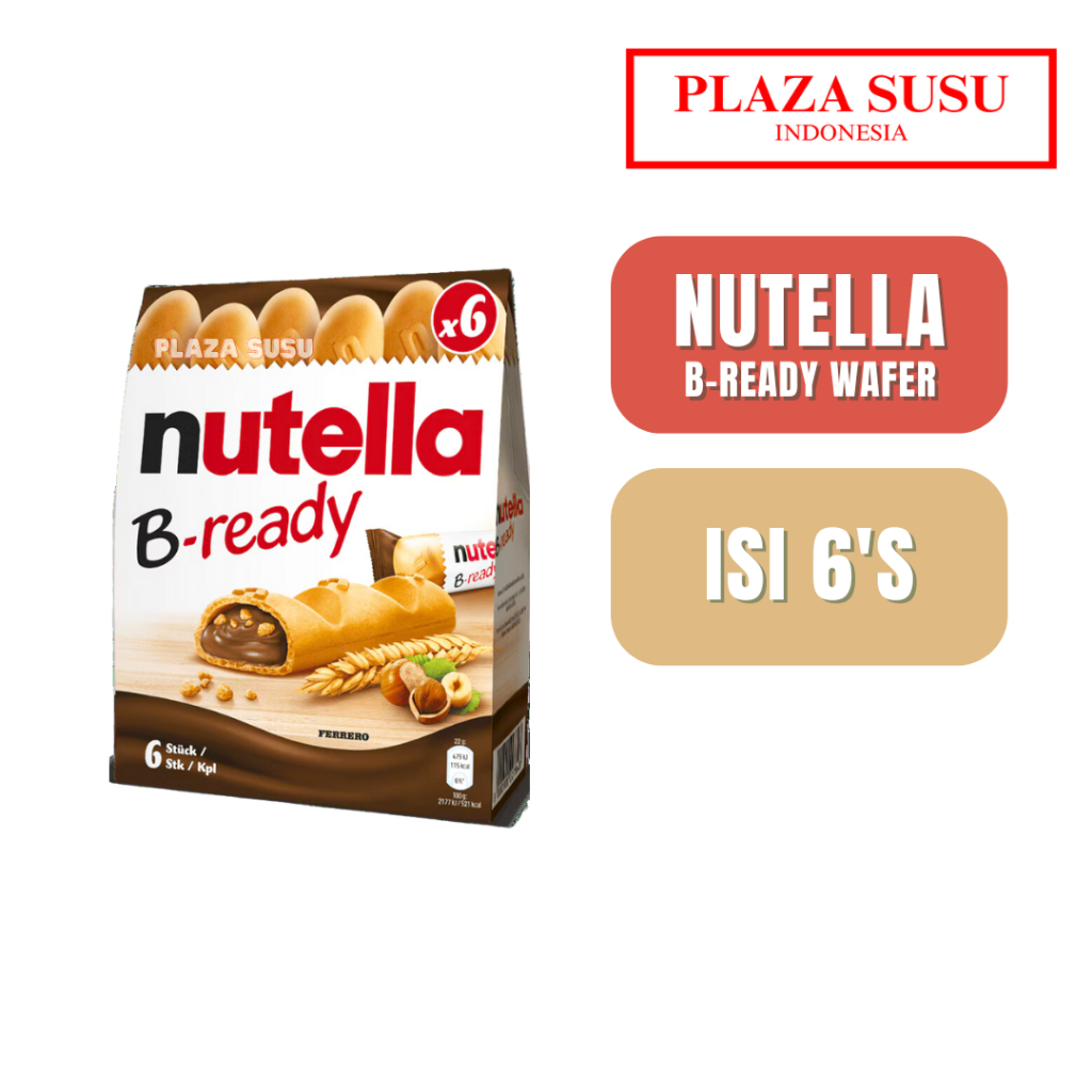 Jual BISCUIT WAFER NUTELLA CHOCOLATE 6'SX22G NUTELLA STICK HAZELNUT ...