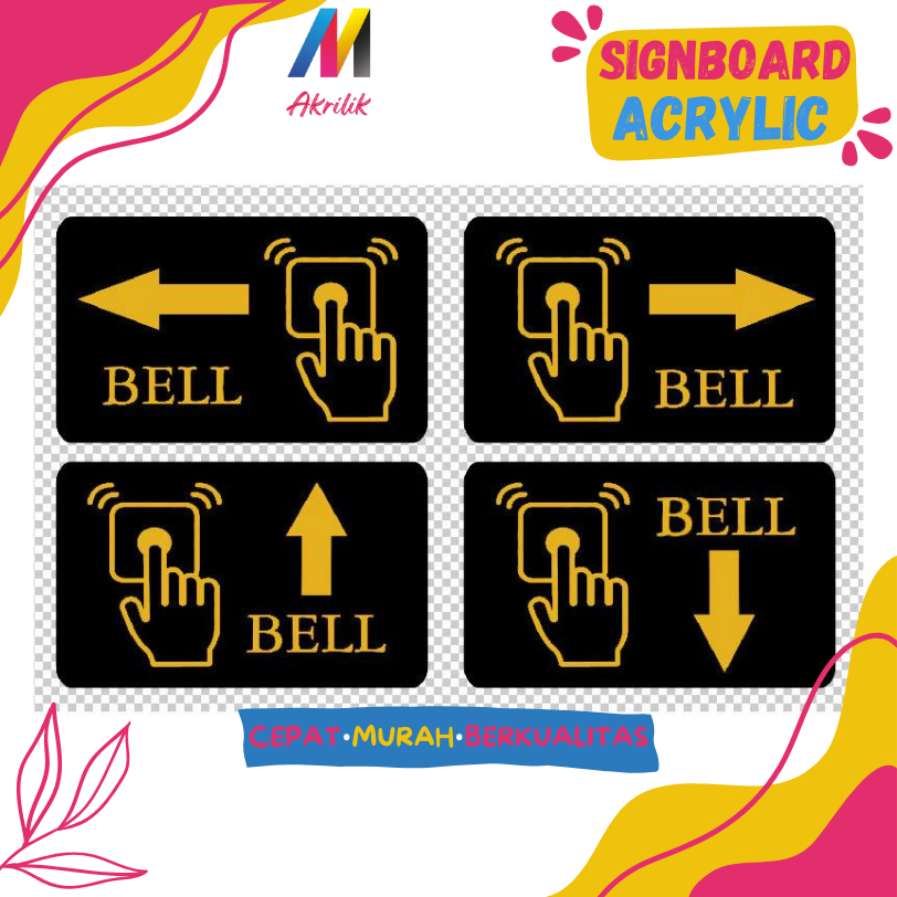 Jual SIGN BELL AKRILIK CUSTOM /PETUNJUK BELL RUMAH BELL AKRILIK UKURAN ...