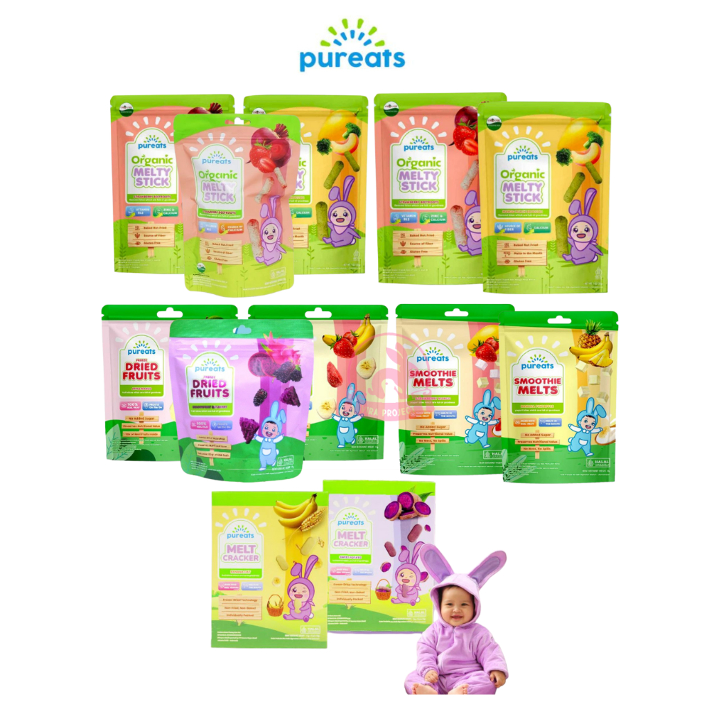 Jual PUREATS DRIED FRUIT/ SMOOTIE MELTS/ ORGANIC PUFFS / MELTY STICK ...