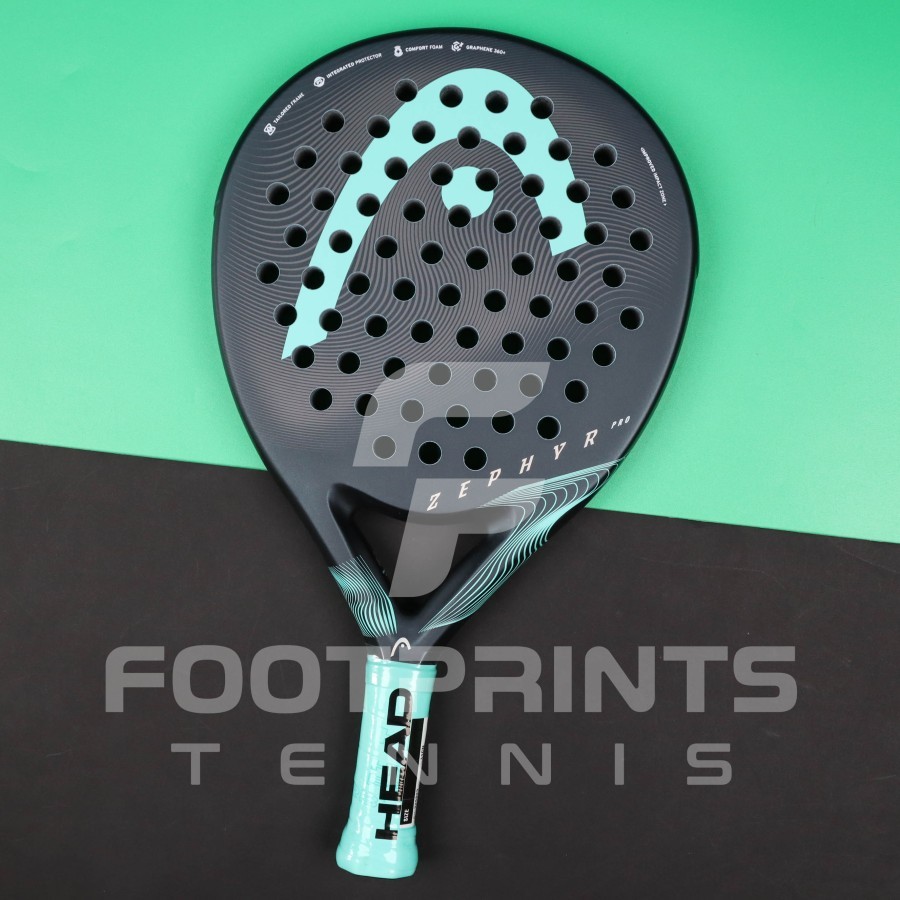 Jual Padel Racket Head Zephyr Pro Black Teal Original Raket | Shopee ...