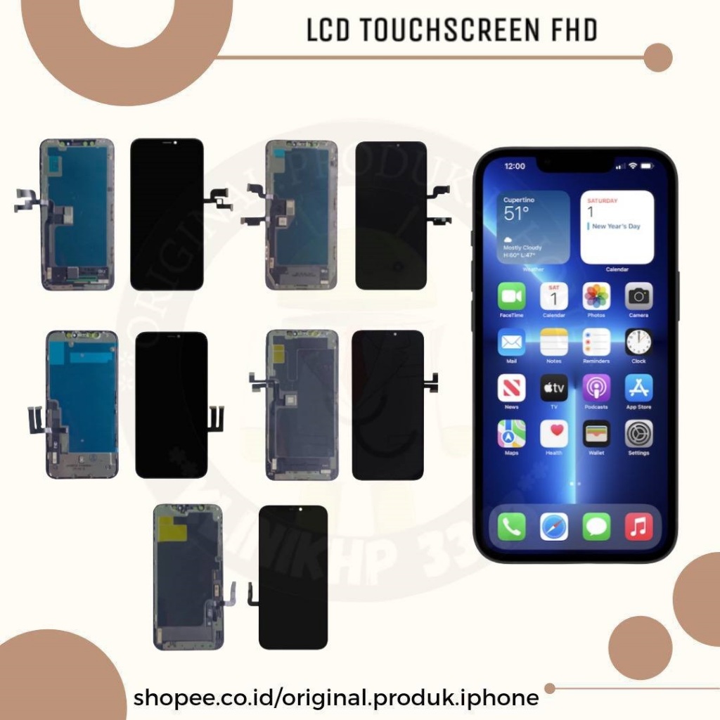 Jual LCD TOUCHSCREEN ZY FHD 13/13 PRO/13 PRO MAX/13 MINI NEW ORIGINAL ...