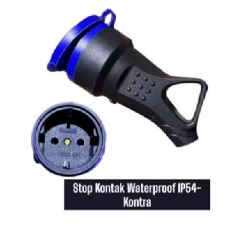 Jual Stop Kontak Waterproof Karet Outdoor IP54 / Colokan Listrik Anti ...