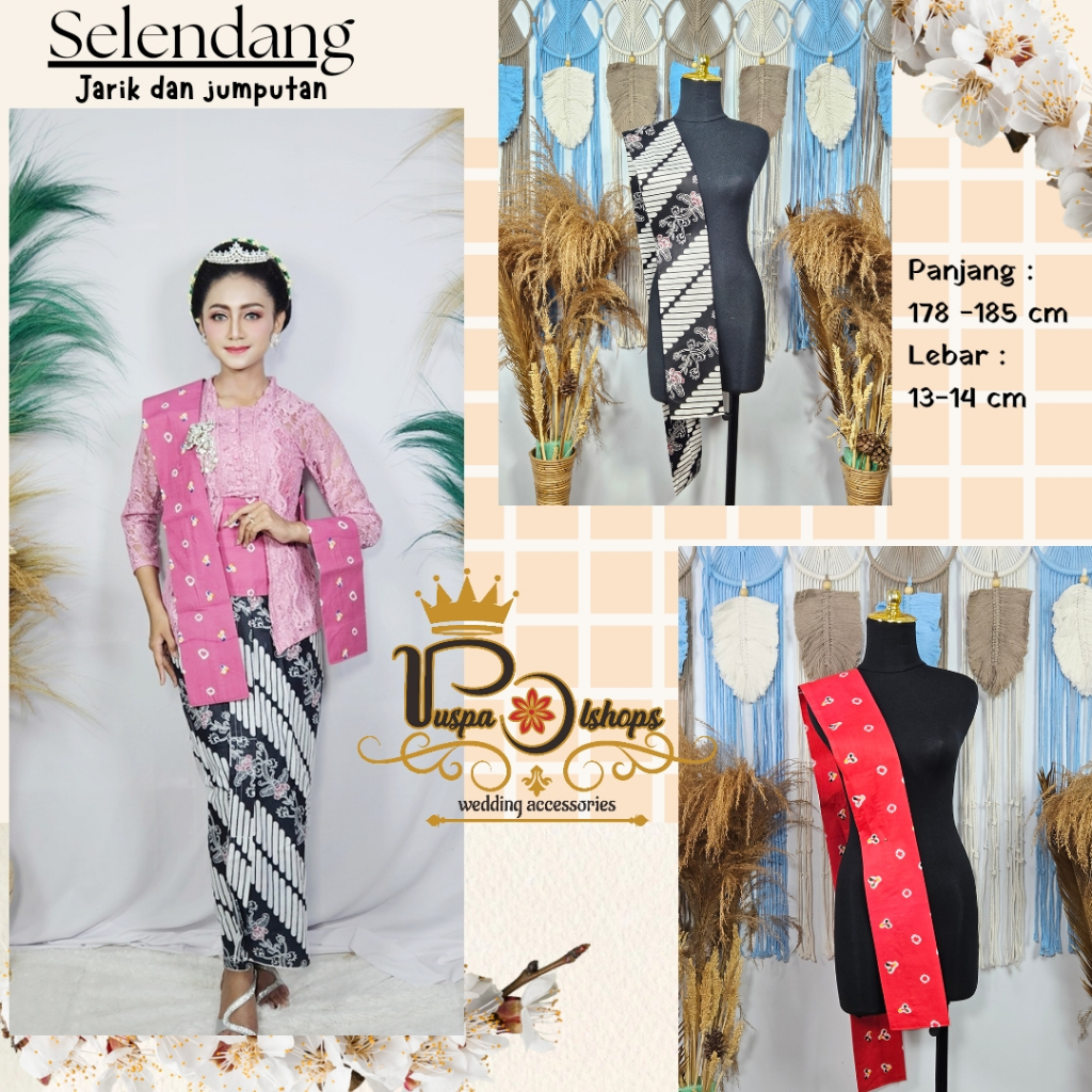 Jual slendang kebaya slendang jarik slendang jumputan slendang preimum ...