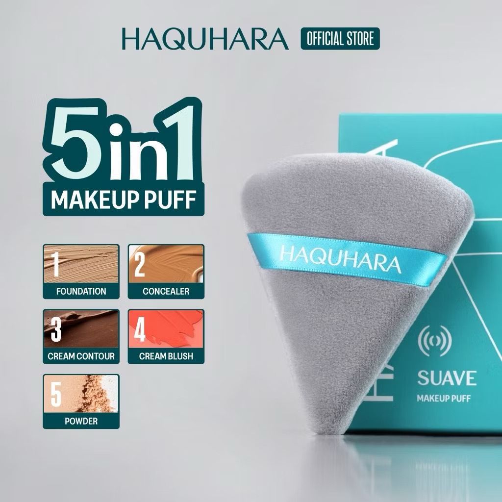 Jual Hara Haquhara Suave Makeup Puff Spons Segitiga Sponge pizza Make ...